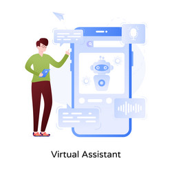 Mobile assistant Royalty Free Vector Image - VectorStock