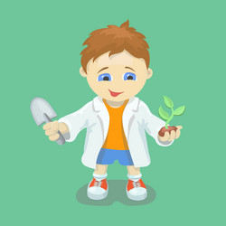 Young boy scientist Royalty Free Vector Image - VectorStock