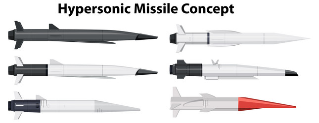 Hypersonic missile launch with smoke trail Vector Image