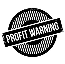 Profit warning rubber stamp Royalty Free Vector Image