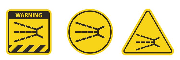 Splashing hazard symbol sign isolate on white Vector Image