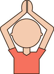Man with arms up Royalty Free Vector Image - VectorStock