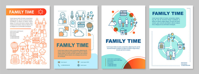 Kids activities brochure template layout happy Vector Image