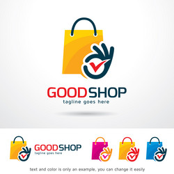 Good shop logo template design great Royalty Free Vector
