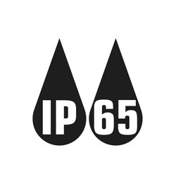 Ip65 protection certificate standard icon water Vector Image