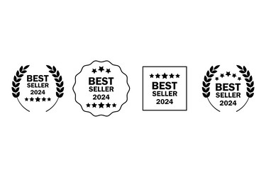 Best seller emblem design award badges Royalty Free Vector