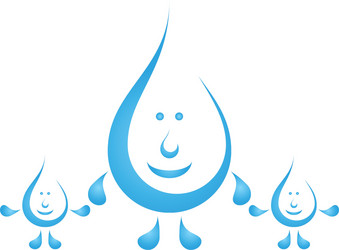 Cartoon drops Royalty Free Vector Image - VectorStock