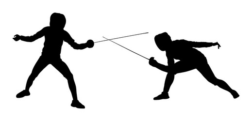 Silhouette Duel Fighting Vector Images (over 970)