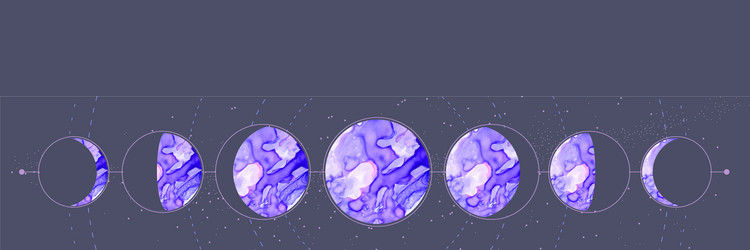 Modern magic witchcraft card with moon phases Vector Image