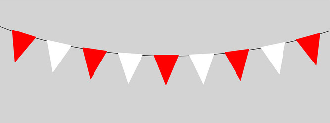Japan bunting garland string of triangular flags Vector Image