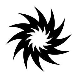 Typhoon silhouette icon or hurricane Royalty Free Vector