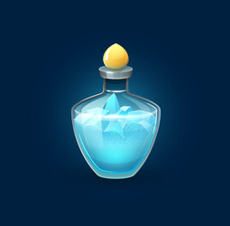 Potion bottles icons elixir in glass flasks Vector Image