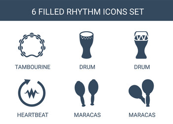 7 rhythm icons Royalty Free Vector Image - VectorStock