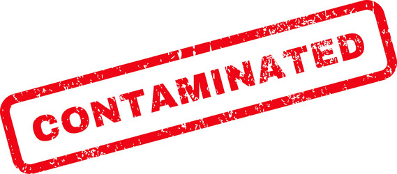 Contaminated sign or stamp Royalty Free Vector Image