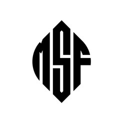 Msf logo letter design Royalty Free Vector Image