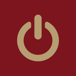 Power icon symbol flat Royalty Free Vector Image