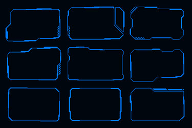 Hud element frame futuristic interface cyberpunk Vector Image