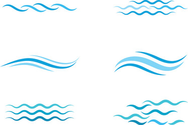Seamless patterns with stylized sea waves Vector Image