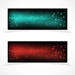 Banners with bright stars Royalty Free Vector Image