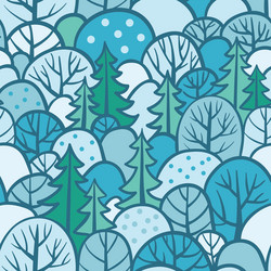 Seamless tree pattern with forest Royalty Free Vector Image