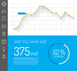 Simple profile dashboard template Royalty Free Vector Image