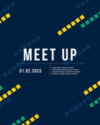 Bubble cool colorful background meet up card Vector Image