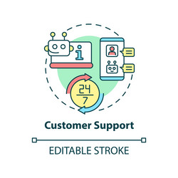 Customer services automation concept icon Vector Image