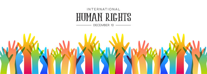 Human rights awareness month united people Vector Image