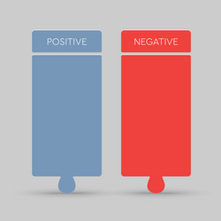 Template with positive and negative list Vector Image