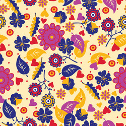 Floral seamless abstract hand drawn pattern Vector Image