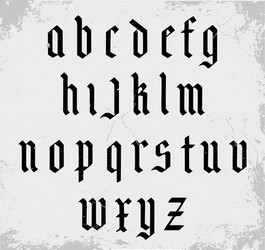 Gothic alphabet medieval font Royalty Free Vector Image
