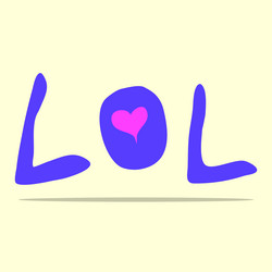 Lol laughing out loud Royalty Free Vector Image