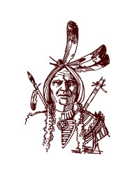 Native American Man Clip Art Vector Images (over 120)