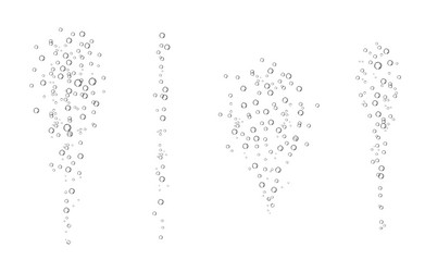 Oxygen air bubbles flow in water on white Vector Image