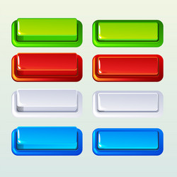 Fancy colorful glossy buttons Royalty Free Vector Image