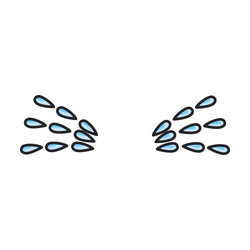 Tears iconcolor logo isolated on white Royalty Free Vector