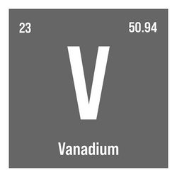 Vanadium v periodic table element Royalty Free Vector Image