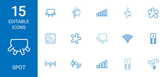Spot icons Royalty Free Vector Image - VectorStock