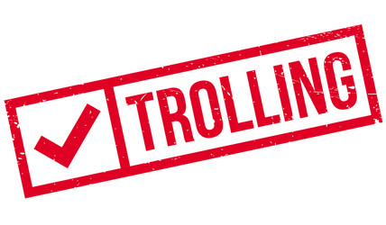 Trolling stamp on white Royalty Free Vector Image
