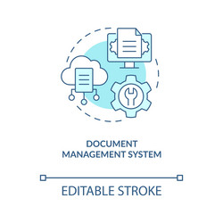 Document management system concept icon Royalty Free Vector