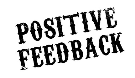 Positive feedback rubber stamp Royalty Free Vector Image