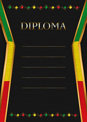 Vertical frame and border with ethiopia flag Vector Image