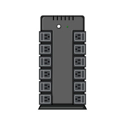 Full battery energy cartoon Royalty Free Vector Image