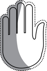 Hand stop symbol pictograph Royalty Free Vector Image