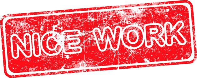 Great job red grunge rubber stamp Royalty Free Vector Image