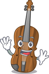 Smiley nurse violin cartoon character Royalty Free Vector