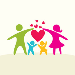 Symbol of a happy family Royalty Free Vector Image