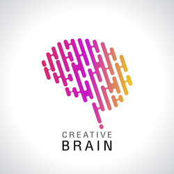 Brain technology abstract logo Royalty Free Vector Image