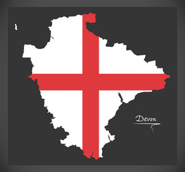 Devon county england uk black map with white Vector Image