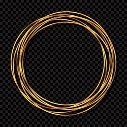 Gold circle shape label logo design element frame Vector Image